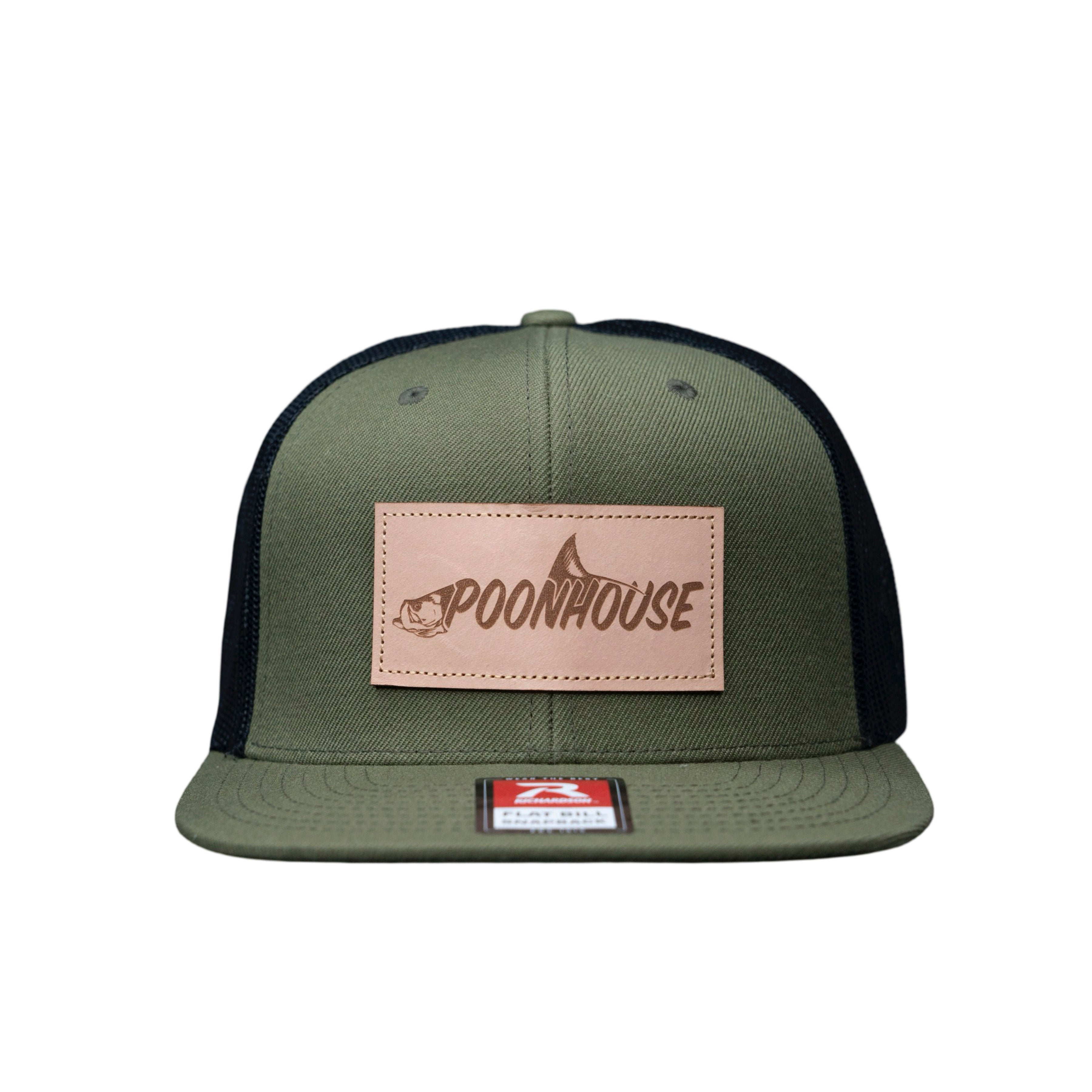 Olive Green Richardson Flat Bill Leather Patch – The Poonhouse